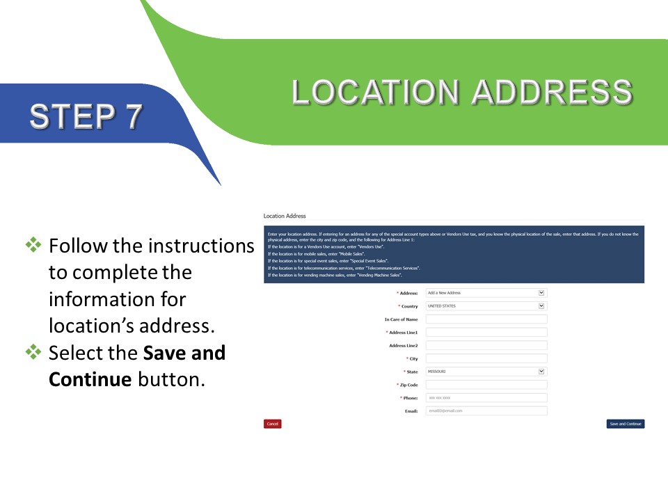 How to Add a Business Location Instructions How to Add a Business Location Instructions